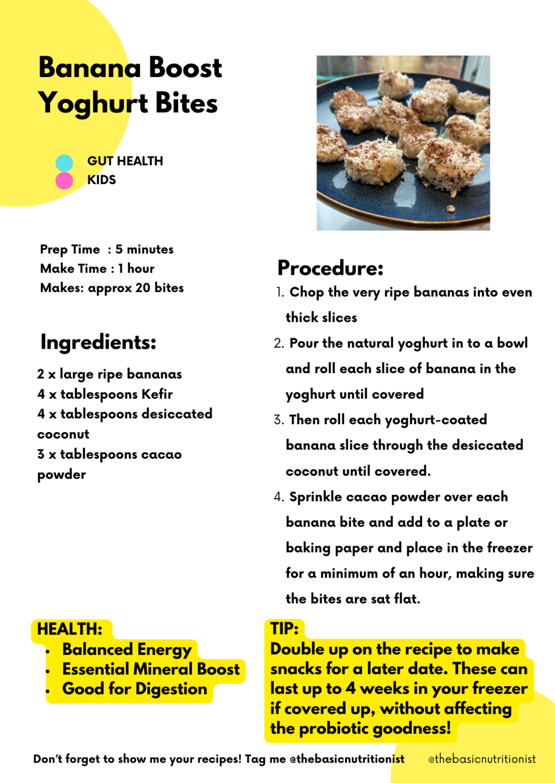 Banana Boost Yoghurt Bites – The Basic Nutritionist